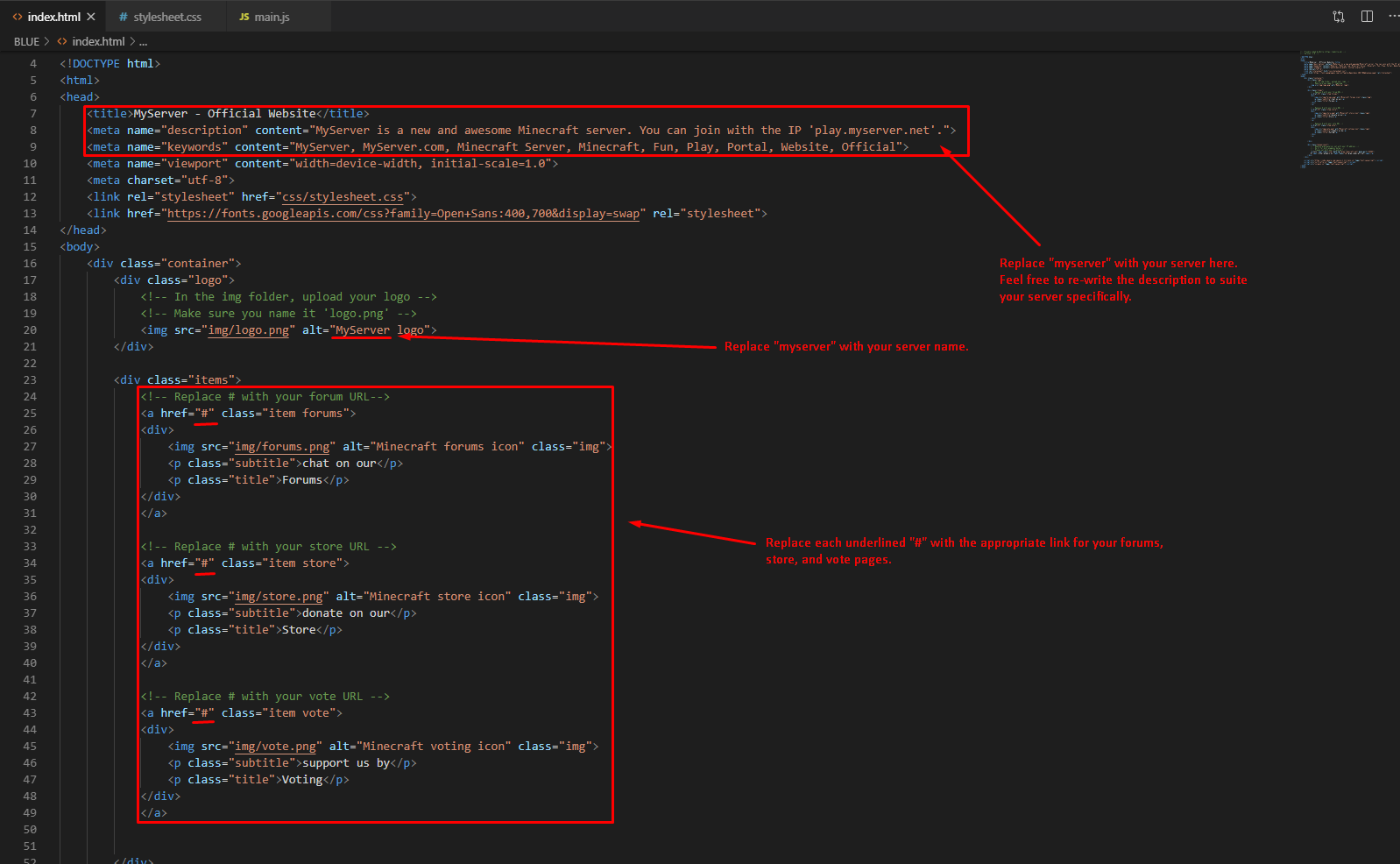 Minecraft Landing Page/Portal | BuiltByBit